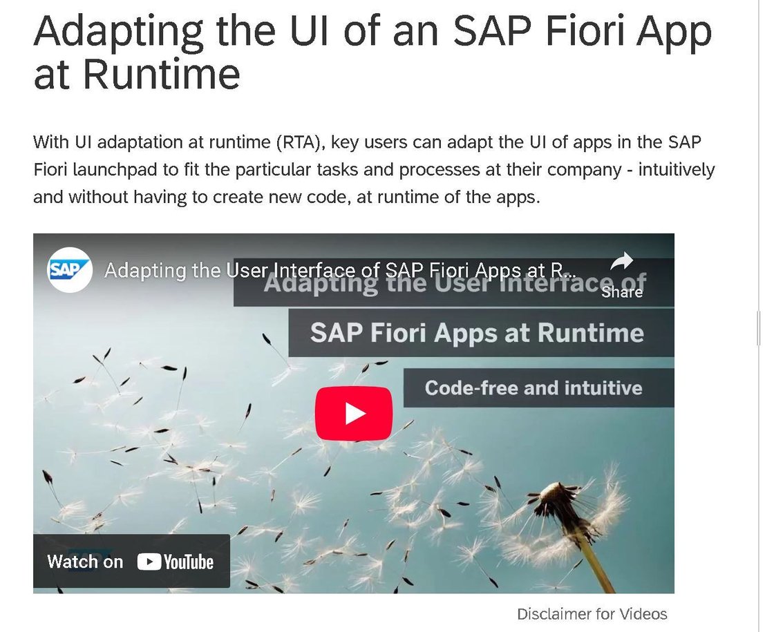 SAP FIORI: ADAPT UI