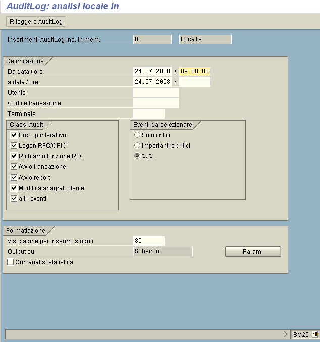 SAP Security Audit Log