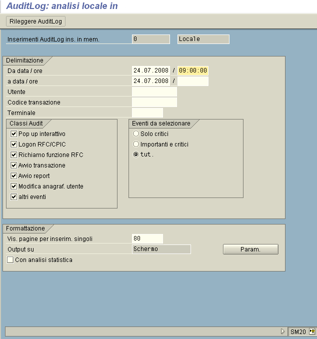SAP Security Audit Log