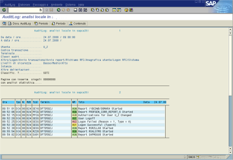 SAP Security Audit Log