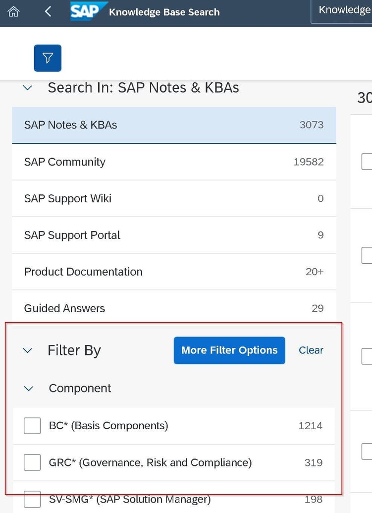 Come cercare note SAP?