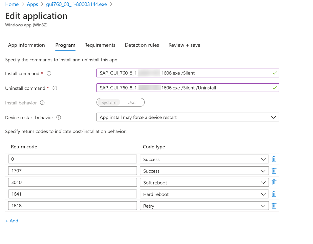 SAP GUI e Microsoft Intune