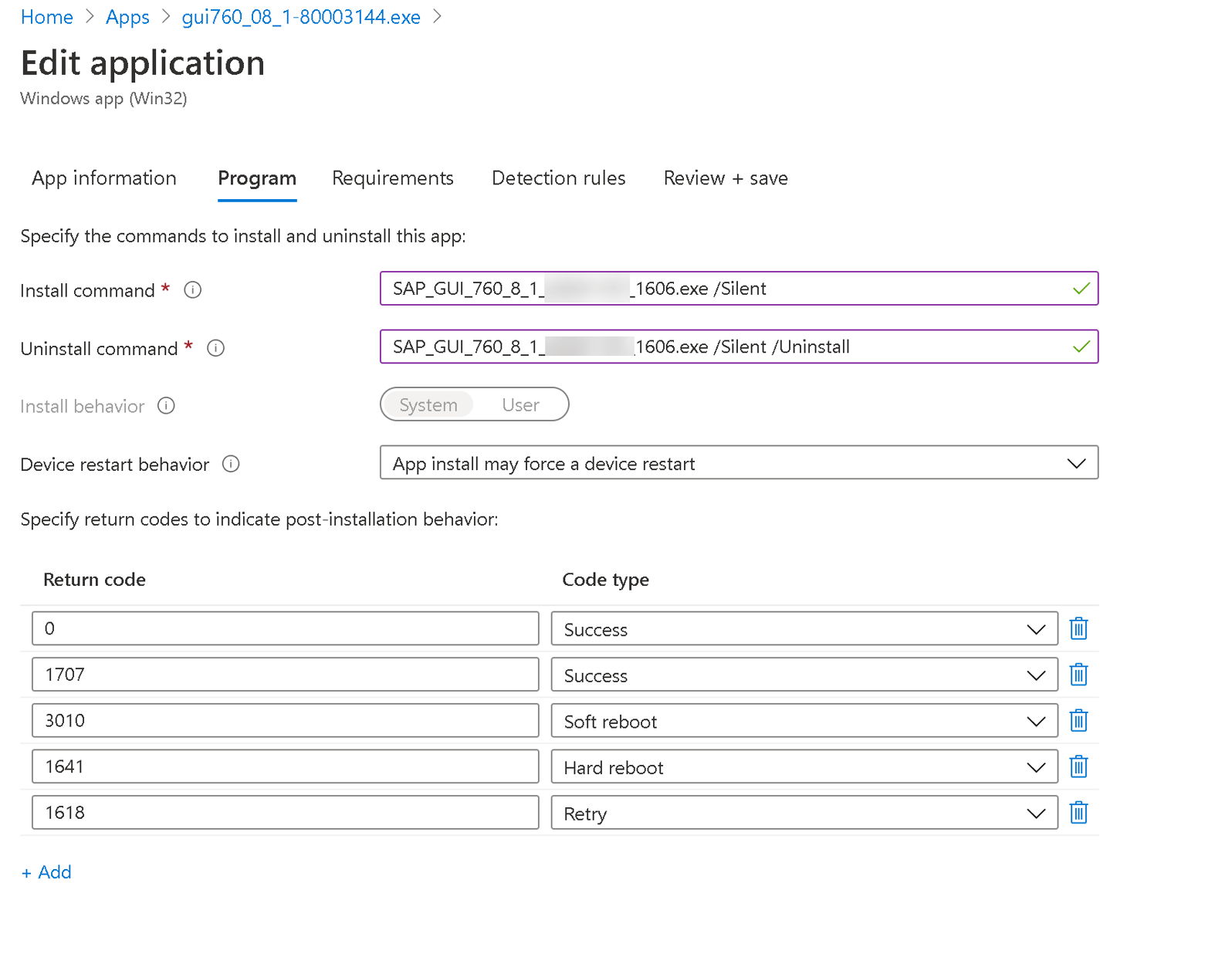 SAP GUI e Microsoft Intune