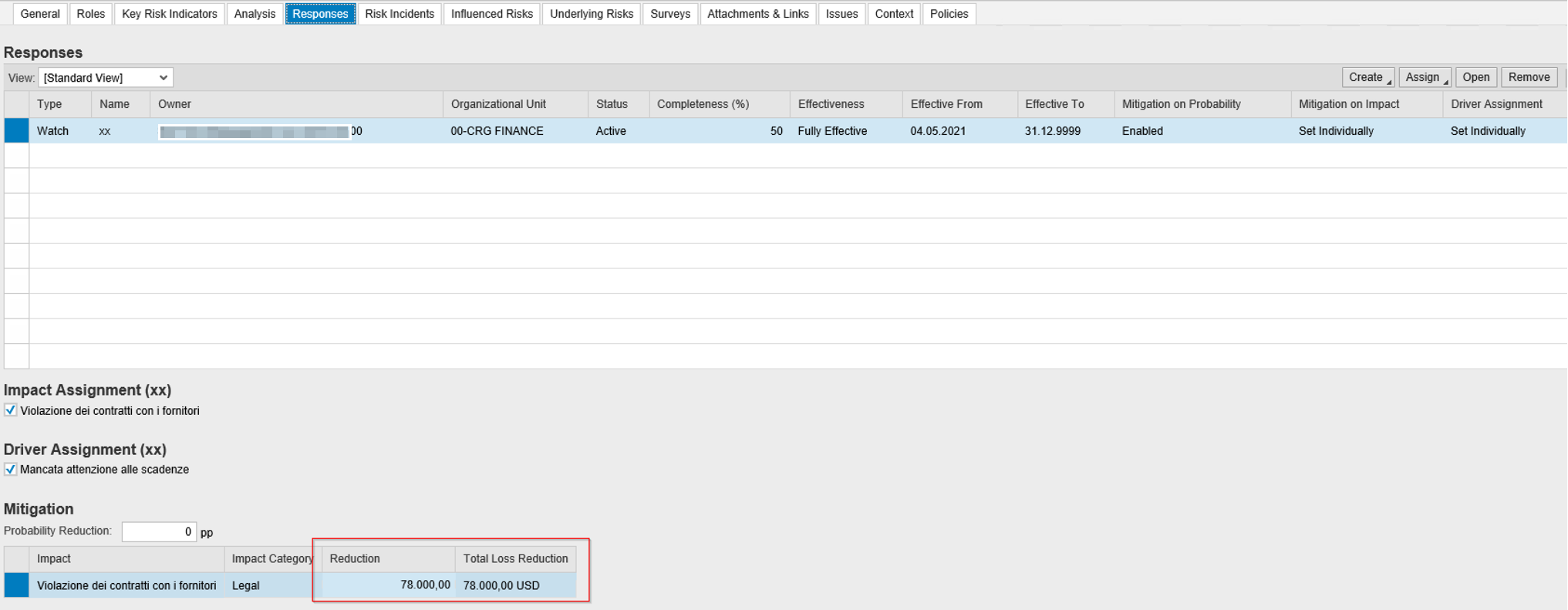 SAP GRC Risk Management: Risk Analysis