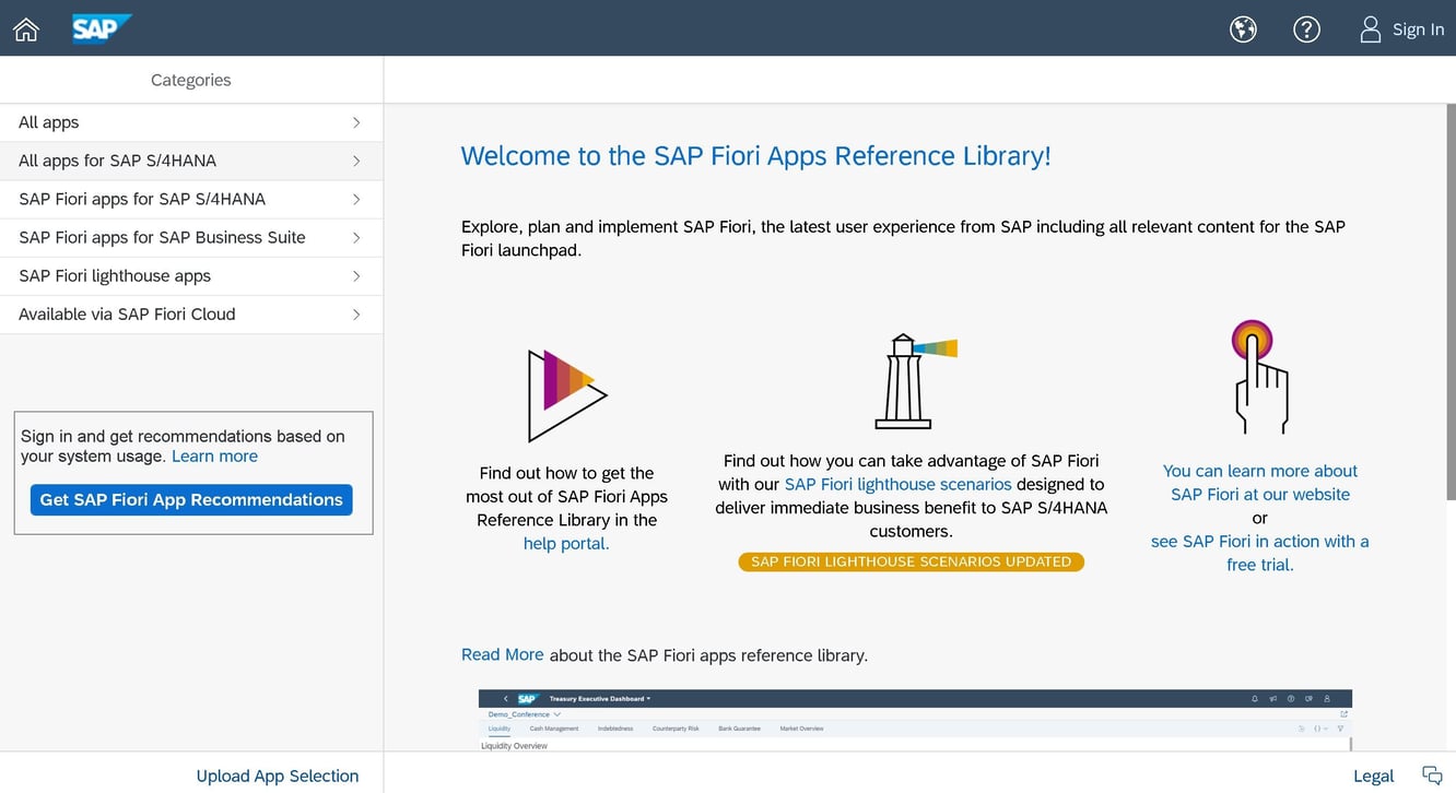 SAP FIORI Library
