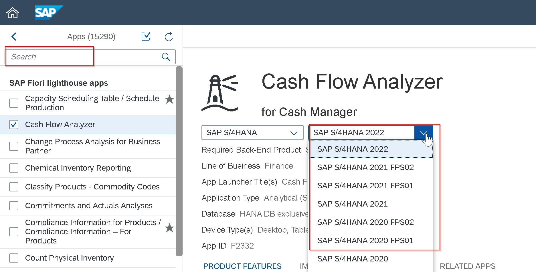 How to search for an APP in SAP FIORI?