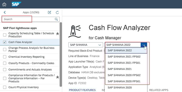 How to search for an APP in SAP FIORI?