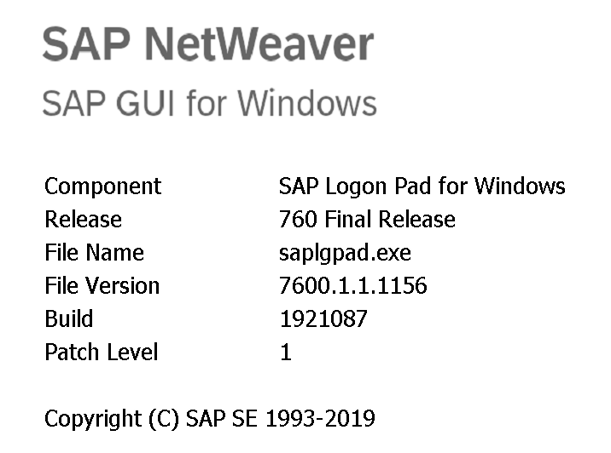 SAP GUI HISTORY