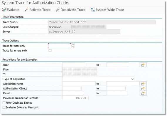 Transazioni ruoli SAP (e Security Manager)