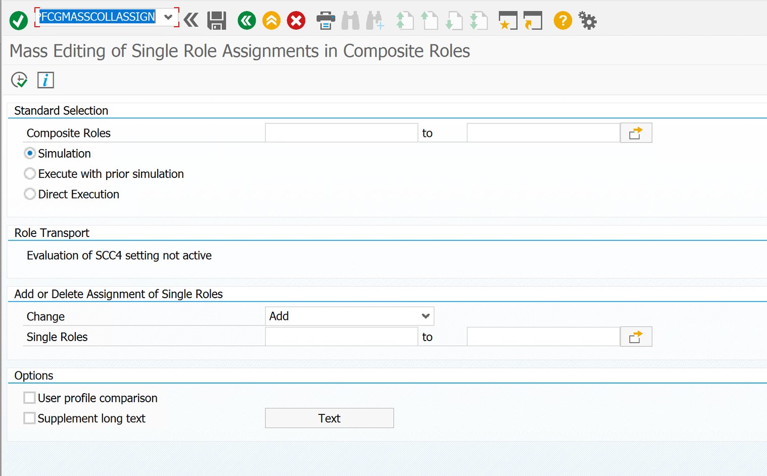 Transactions for SAP Roles (and Security Manager)
