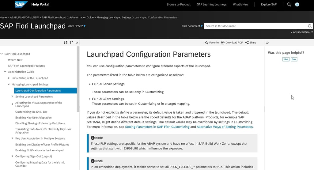 SAP Fiori Launchpad Configuration